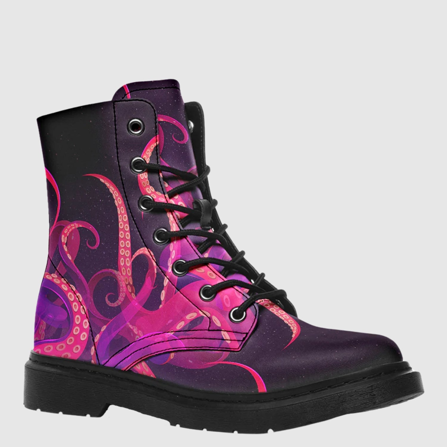 Kraken’s Revenge Combat Boots | Tentacle Vegan Leather Gothic Festival ...