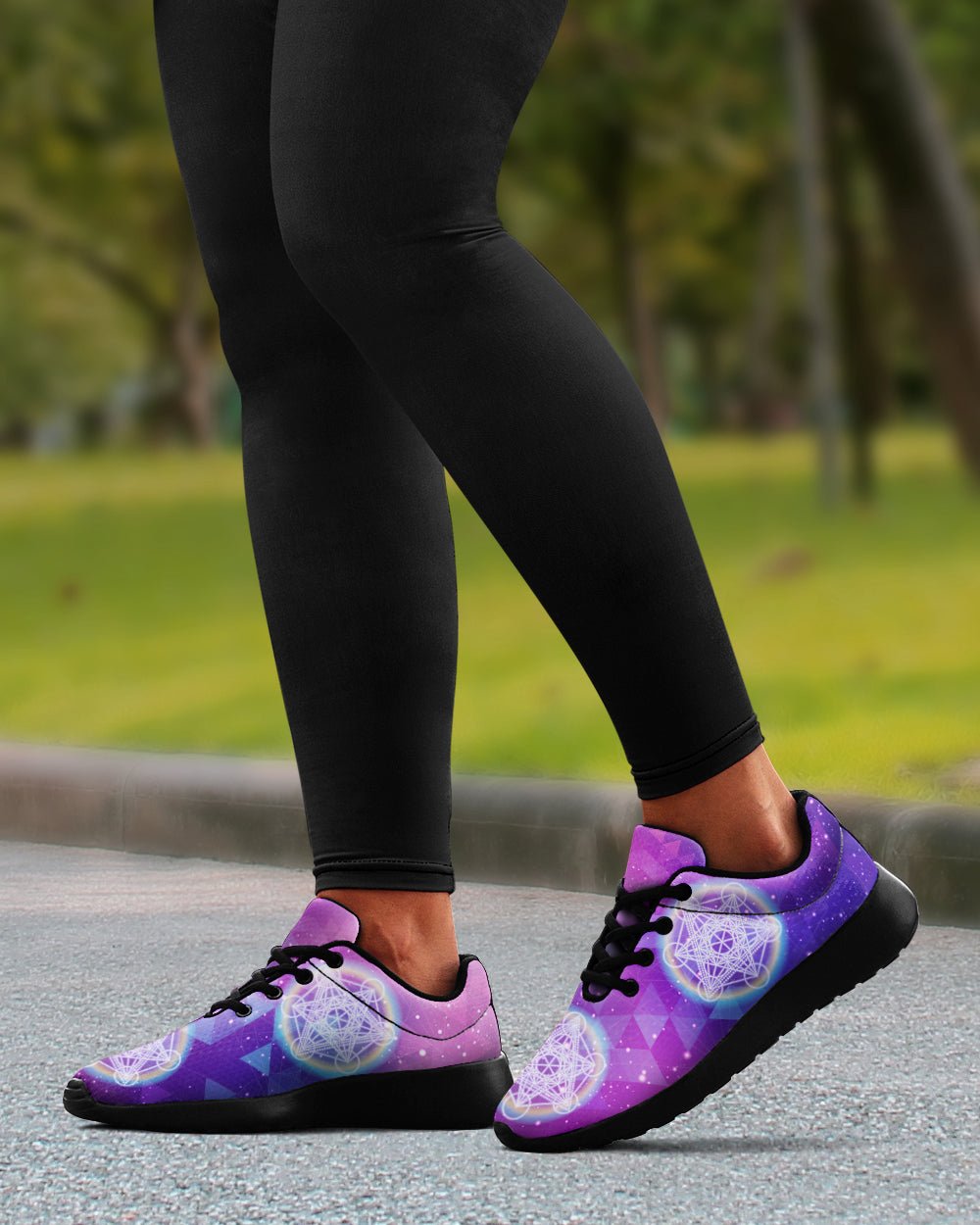 Sacred Geometry Lace-Up Mesh Sneakers | Festival Spiritual Shoes – The ...